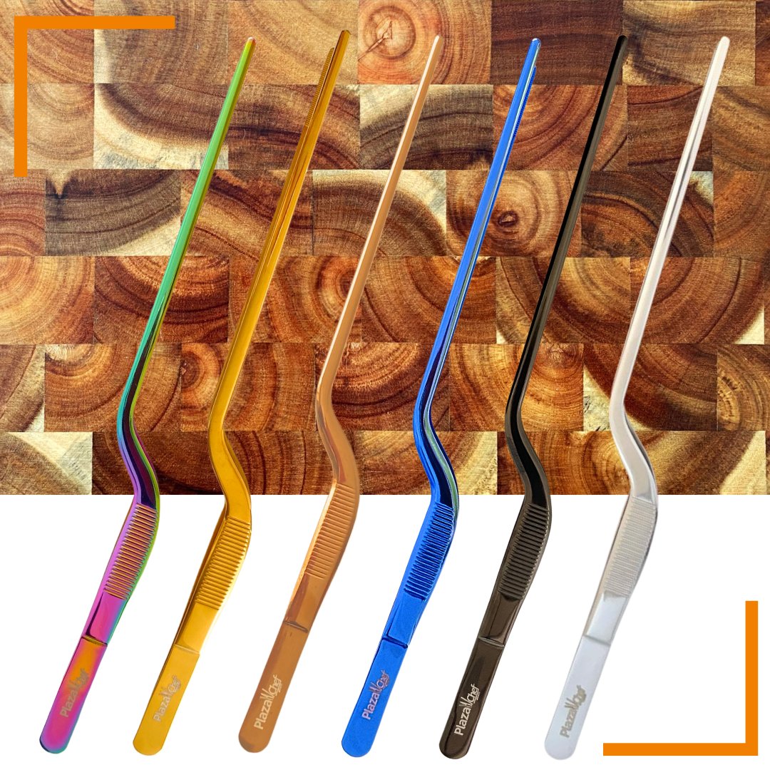 Pinzas de Emplatado Curvas – Plaza Chef